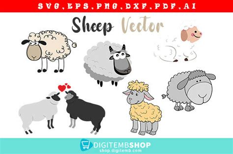 Sheep Vector Art Designs Graphics