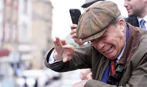 Nigel Farage Targeted Again As Protester Throws Wet Cement At Reform