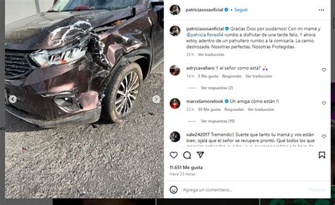Patricia Sosa Tuvo Un Accidente De Tránsito Y Mostró Cómo Quedo Su