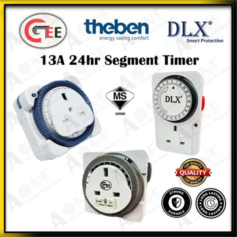 Sirim Theben Gee Dlx 24hour Segment Plug In Timer Plug Switch