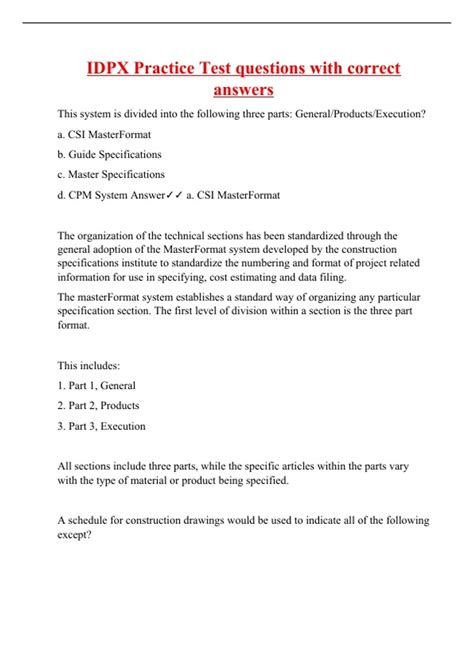 Idpx Practice Test Questions With Correct Answers Idpx Stuvia Us