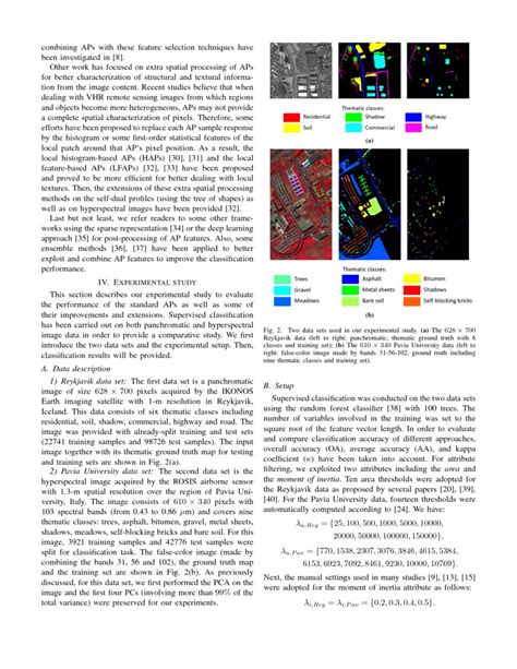 Recent Developments From Attribute Profiles For Remote Sensing Image Classification Deepai