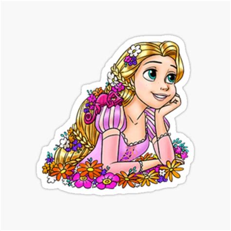Rapunzel And Pascal Thoughts Sticker For Sale By Banana Designs