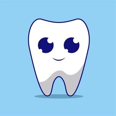 Premium Vector Happy White Healthy Tooth Smiling Vector Illustration