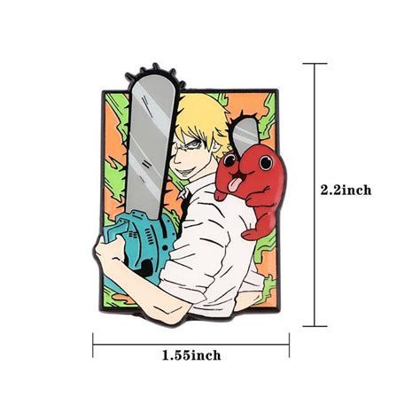 Enamel Chainsaw Man Manga Cover Denji Enamel Pins Chainsaw 2 Grailed