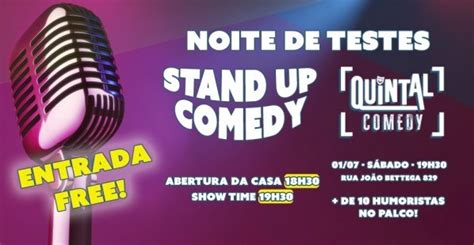 NOITE DE TESTES STAND UP COMEDY QUINTAL COMEDY Em Curitiba Sympla