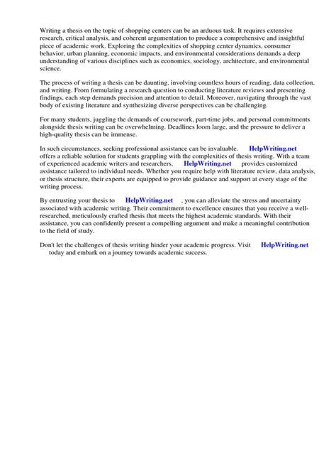 Shopping Centre Thesis Pdf Thesis Advertising