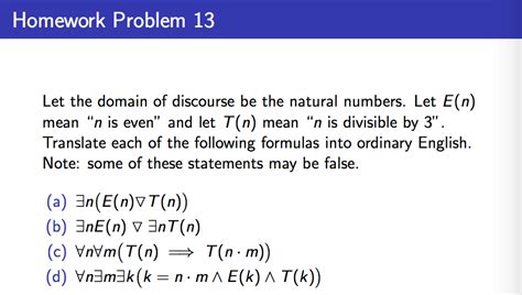 solved homework problem 13 let the domain of discourse be