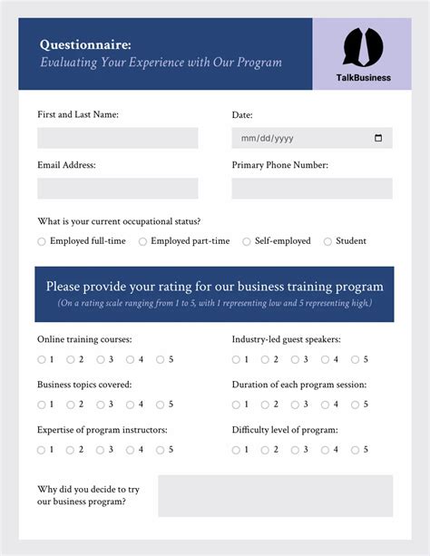 San Juan Customer Satisfaction Questionnaire Form Template Venngage