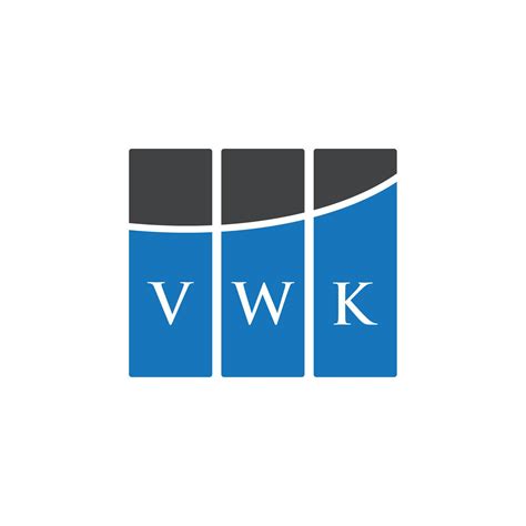 Diseño De Logotipo De Letra Vwk Sobre Fondo Blanco Concepto De