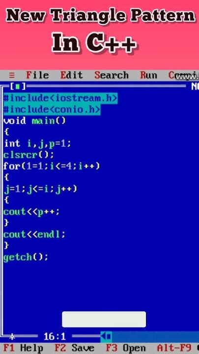 New Triangle Pattern Shorts In C Language Ll Cpp Ll Coding Ll Programming Ll