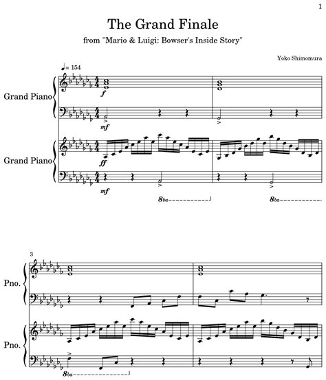 Finale Piano Sheet Music