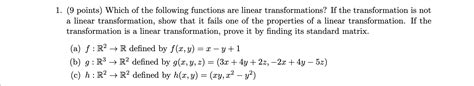 solved 9 points which of the following functions are
