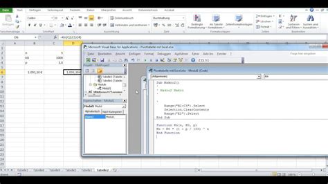 Makros Funktionen Und Vba Programme In Excel Youtube