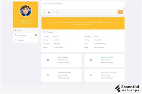 10 Bootstrap Profiles Latest Collection Essential Web Apps