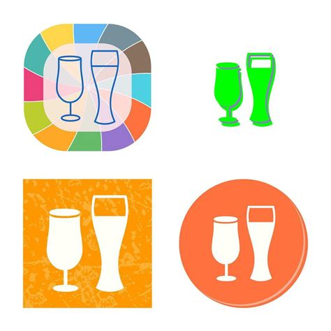 Unique Beer Glasses Vector Icon 34206056 Vector Art At Vecteezy