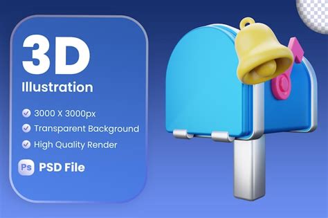 Premium Psd 3d Mailbox Notification