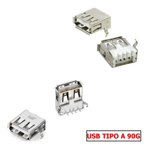 Conector Usb Tipo A Fêmea 90 P Placa Yh usb01a Pc C 10un MercadoLivre