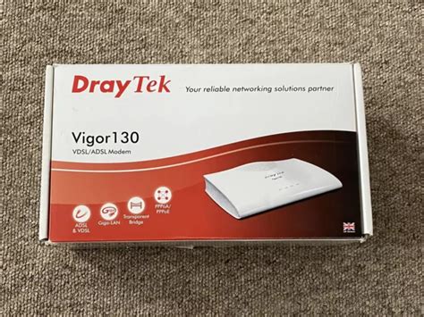 Draytek Vigor 130 Adsl2vdsl2 Fttcbt Infinity Ethernet Modem Pppoe