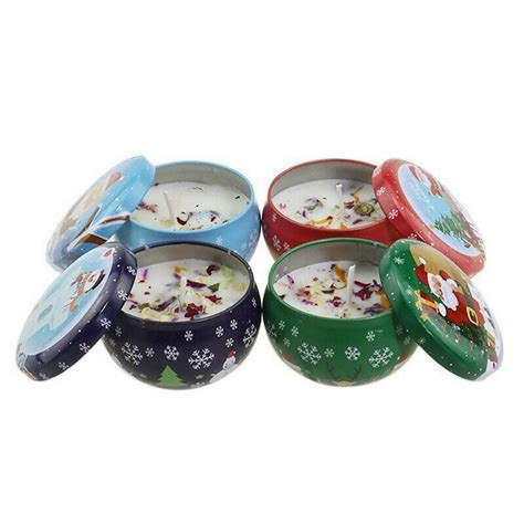 Nến Thơm Giáng Sinh Noel Dễ Thương Nhiều Màu Siêu Xinh Có Kèm Hộp Đựng Nến Tiện Lợi set mùi