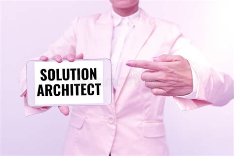 Text Caption Presenting Solution Architect Word Written On Design Applications Or Services