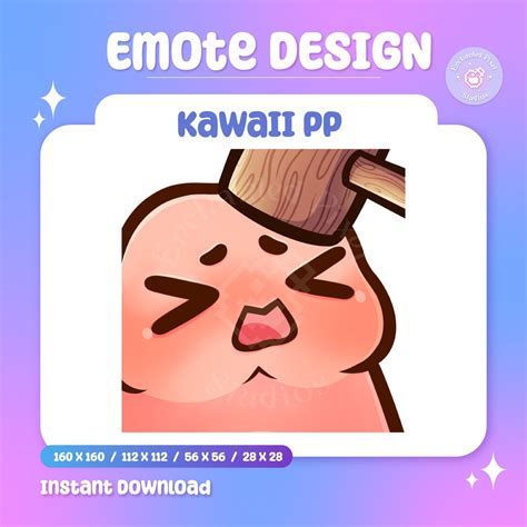 Bonk Twitch Emote Cute Pp Bonked Meme Emote Kawaii Chibi Peen Emoji