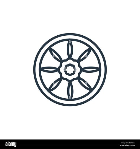 Ashoka Outline Vector Icon Thin Line Black Ashoka Icon Flat Vector