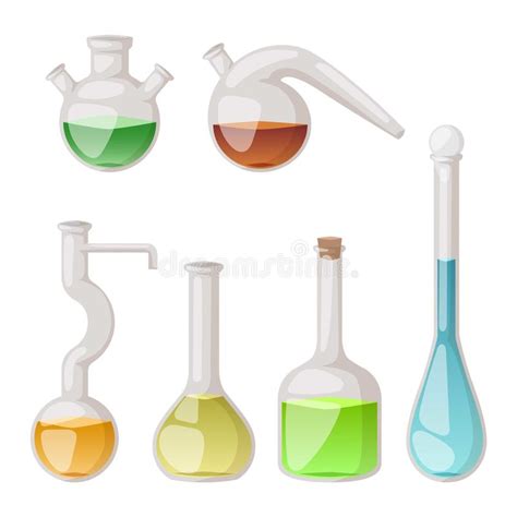 Lab Flask Vector Set Stock Vector Illustration Of Analysis 79360304
