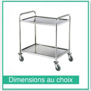 Chariot de service en inox 2 niveaux pour éviter les déplacements inutes