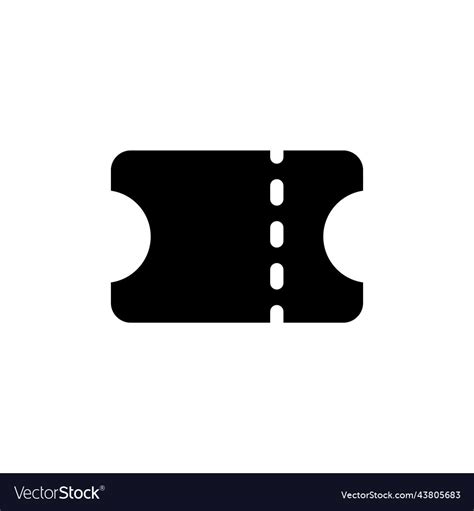 Coupon Black Glyph Ui Icon Royalty Free Vector Image
