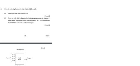 Solved C Given The Following Function F CD ABD ABD ABD Chegg