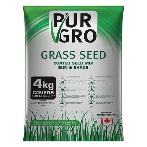 Pur Gro All Purpose Coated Grass Seed 4 Kg Réno Dépôt