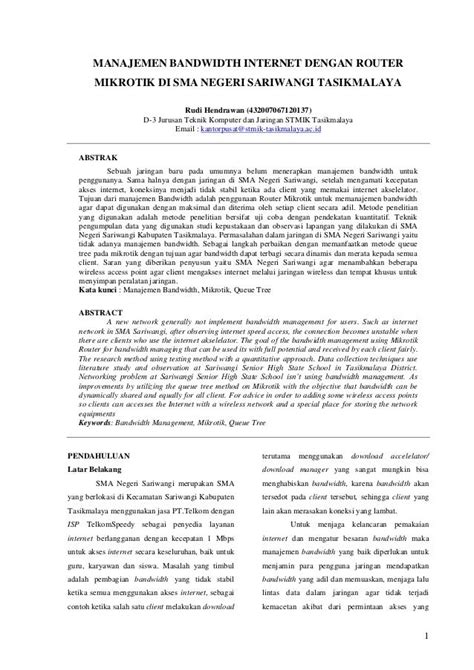 Contoh Proposal Mikrotik