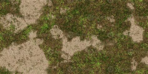 Cracked Glade Ground With Moss Seamless Texture Dry Land With Grass Background Ecology Terrain