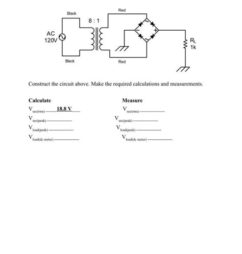 Construct The Circuit Above Make The Required Chegg