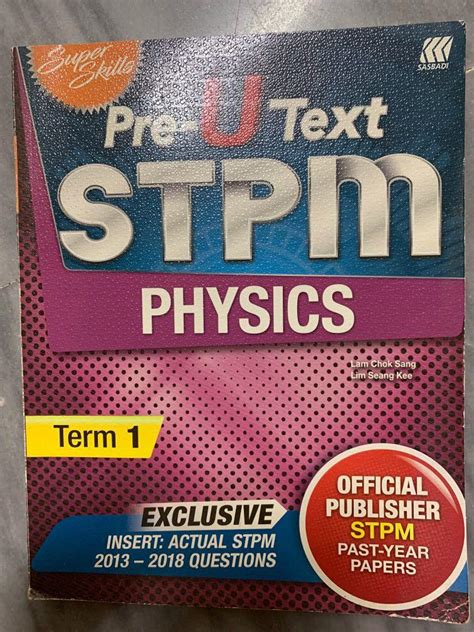 Stpm Physics Sem 1 Hobbies And Toys Books And Magazines Textbooks On