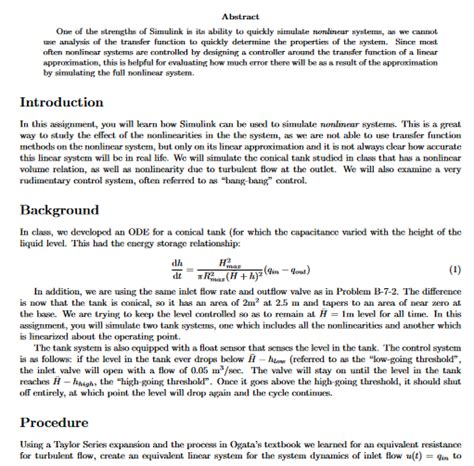 Assignment Comparing A Nonlinear System To Its Chegg