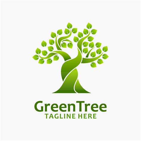 Green Tree Logo Design 10514333 Vector Art At Vecteezy