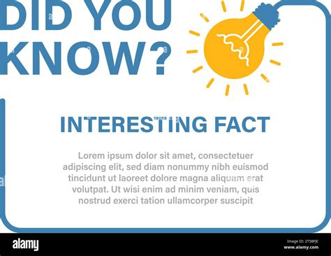 Did You Know Icon In Flat Style Banner With Frame And Bulb Vector