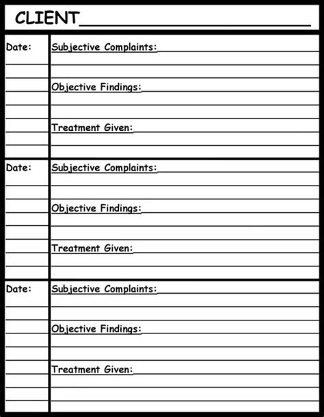 Free Soap Notes For Massage Therapy Templates Great Professional Template