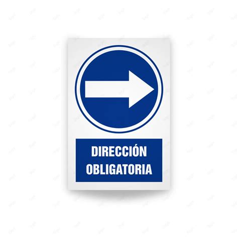 Rótulo De Obligación Direccion Obligatoria Cod Ob 611