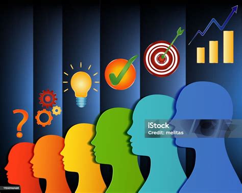 Problem Tänkande Inspiration Idé Och Framgång Mänskligt Huvud Problem Analys Lösning Koncept