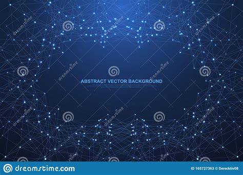 technology abstract lines and dots connect background lines plexus
