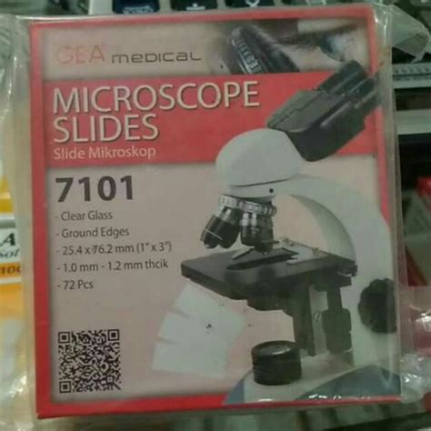 jual gea microscope slides 7101 object glass mikroskop 7105 shopee