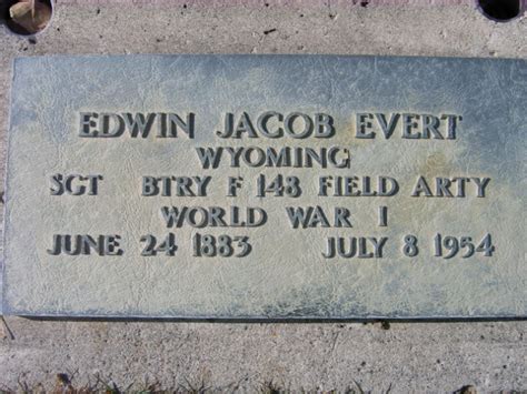 Edwin Jacob Evert 1883 1954 Find A Grave äreminne