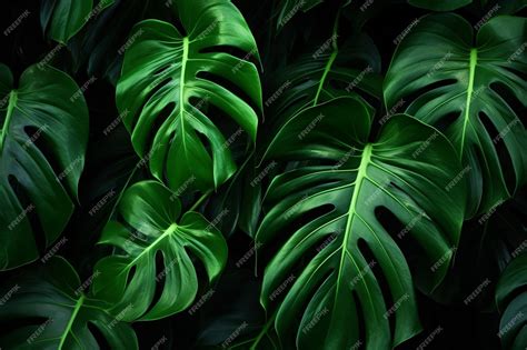 Premium Photo Monstera Green Nature Background Wallpaper
