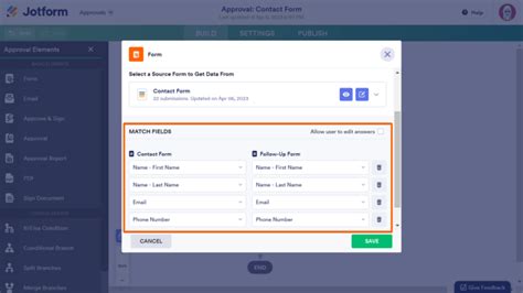how to assign follow up forms with jotform approvals