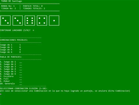 GitHub Santiagomonzalvo Yahtzee Generala Yahtzee A Program