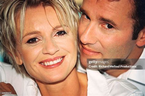 French Television Presenter Sophie Davant And Sports Presenter Photo