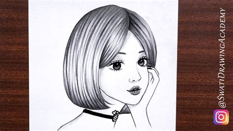How To Draw Short Hair On A Girl